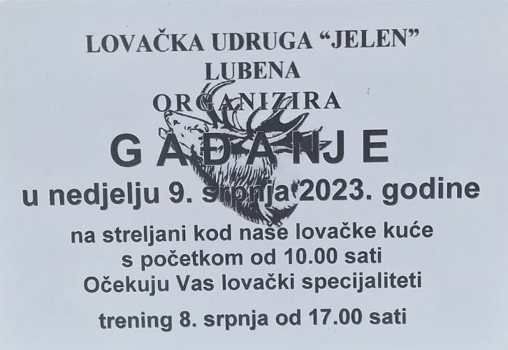 Lovačka udruga “Jelen” organizira lovačko gađanje – Prigorski.hr