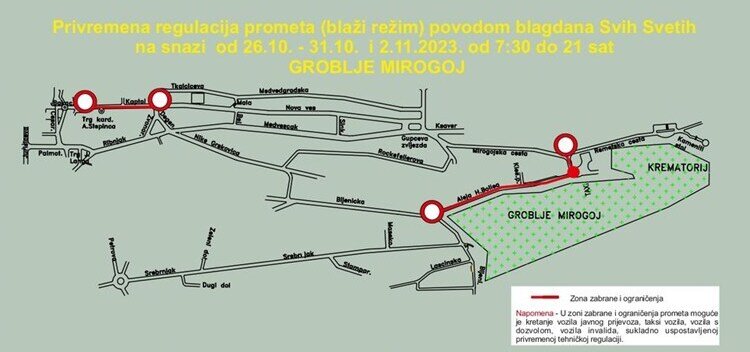 Objavljena privremena regulacija prometa u Zagrebu zbog Svih svetih – Prigorski.hr